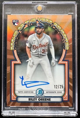 2023 BOWMAN CHROME RILEY GREENE ROY FAVORITES ORANGE AUTOGRAPH /25 | eBay