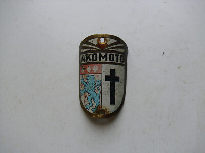 Fahrrad Emblem/Steuerkopfschild/Steuerkopfemblem AKOMOTO für Oldtimer ...