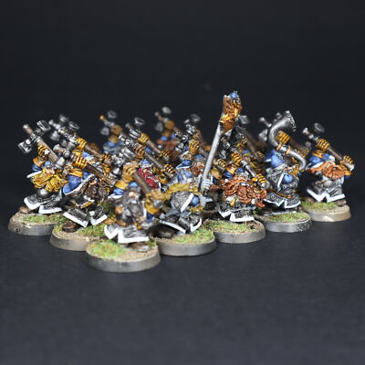 Dwarfs, Painted Dwarf Hammerers x18 Unit, Warhammer Fantasy , Games ...