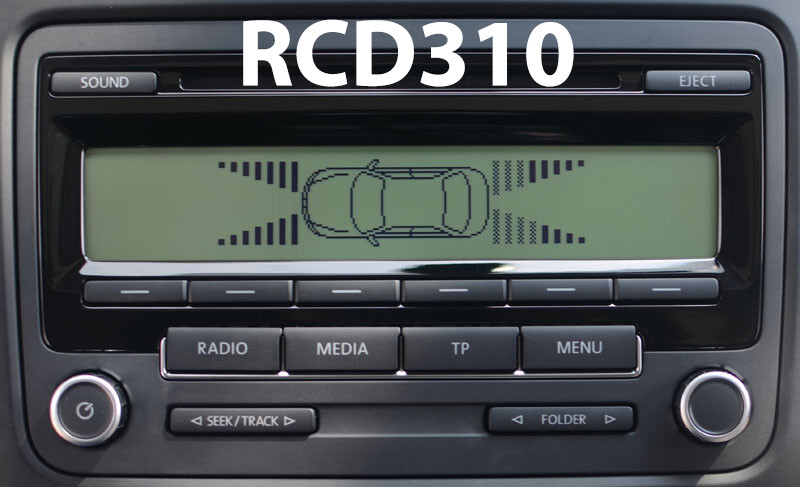 Genuine VW Rear Optical Parking Sensors Kit for RNS315 RNS510 RCD510 ...