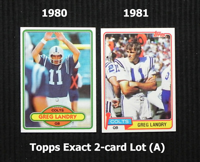 Greg Landry 1980-1981 Topps Exact 2 Card Lot (A) #265-102 | eBay