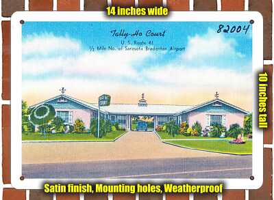 Metal Sign - Florida Postcard - Tally-Ho Court, U.S. Route 41, 1 2 Mile ...