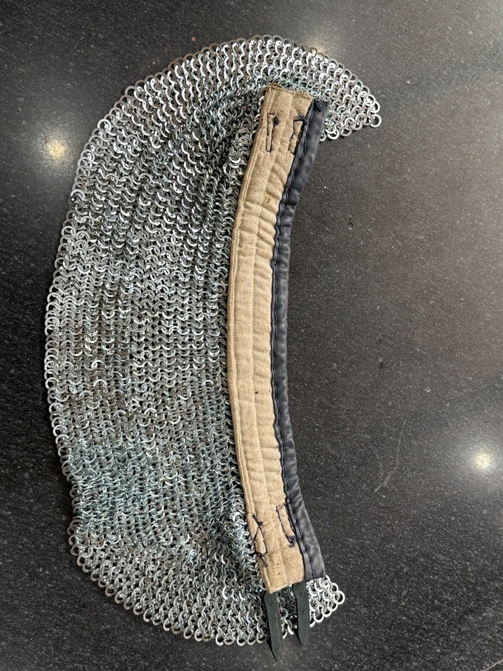 8mm Dome Riveted Chainmail Neck Guard – Mild Steel LARP & Reenactment ...