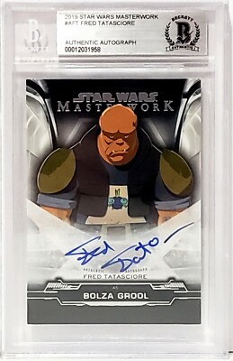 FRED TATASCIORE Signed 2019 Topps Star Wars Masterworks "BOLZA" Beckett ...