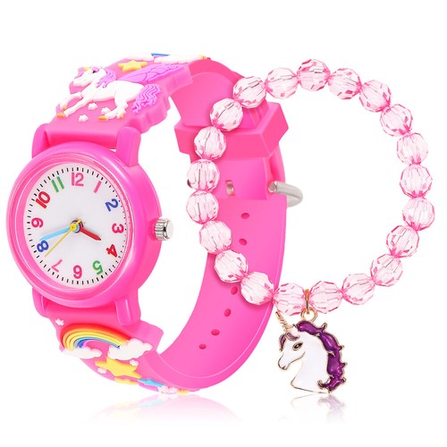 Pink Children's Watch Toddler Kids Cartoon Watches for Girls Childrens ...