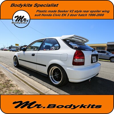 Plastic quality Seeker Rear Boot Spoiler For Honda EK Civic 3 Door ...