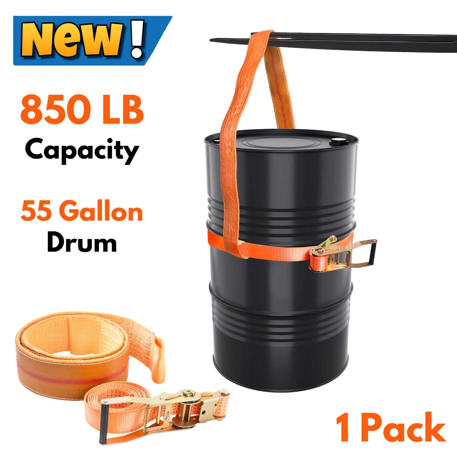 55 Gallon Drum Handling Sling Vertical Lift 850lb Capacity Hoist ...