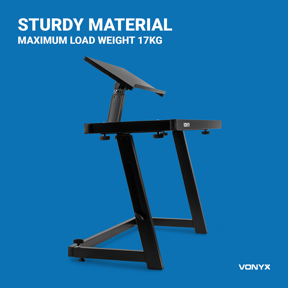 Vonyx DB10 Mobile DJ Deck Stand for Turntables & Mixers - Pro Audio ...