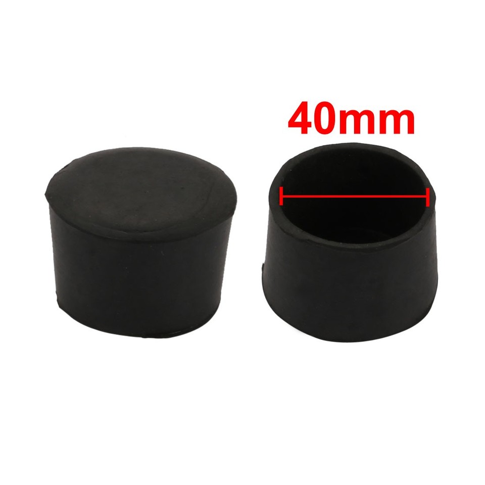 2pcs Furniture Desk Chair Round Rubber Leg Tip Cap 40mm Inner Diameter ...