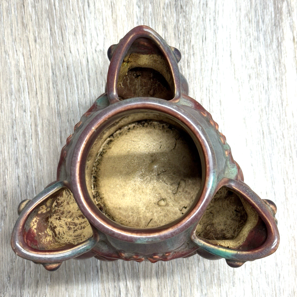 VTG Stoneware Pottery Triple Singing Frog Strawberry Pot Made In Japan ...