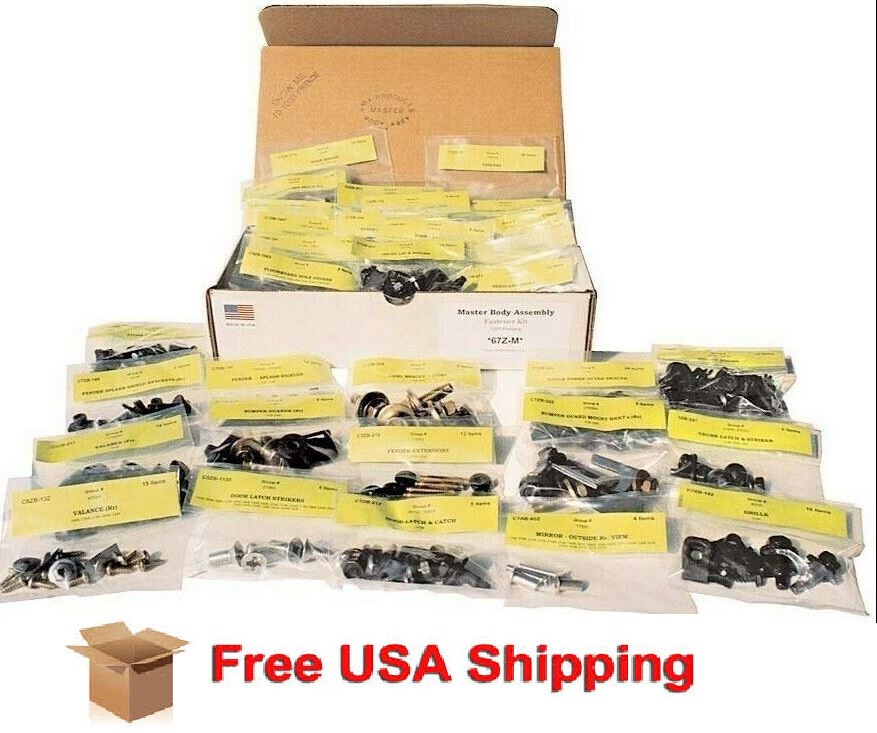Fits 1966 Chevy II Nova AMK Master Body Fastener Kit 357 Pieces FREE ...