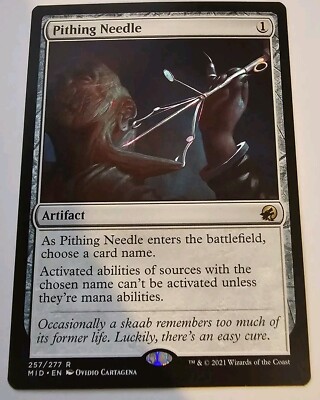 Pithing Needle Innistrad Midnight Hunt Regular Rare Magic MTG #257 | eBay