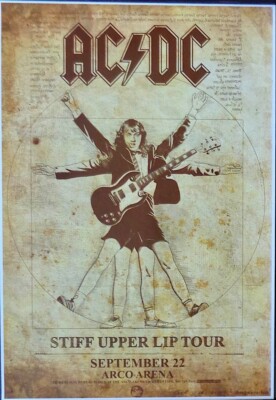 AC DC Sacramento 2000 Concert poster JEFERSON WOOD signed 13x19 Mint | eBay