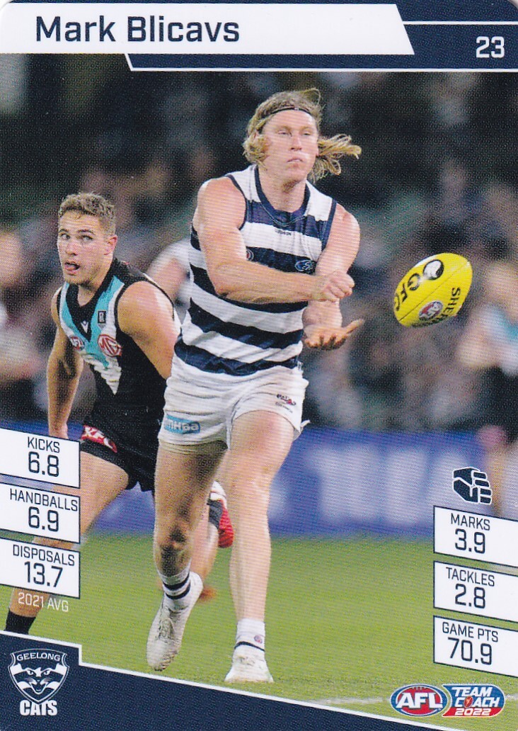 AFL 2022 Teamcoach Geelong Cats - Mark Blicavs Card No.23 | eBay Australia