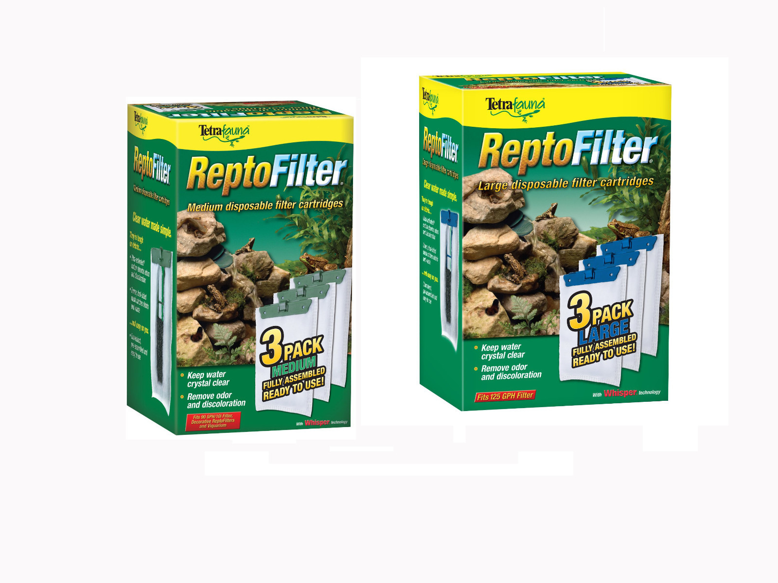 ReptoFilter Filter Cartridges 3 pack Medium or Large size fully ...