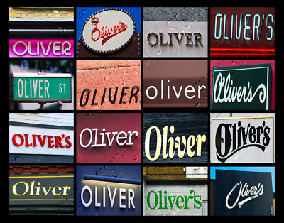 OLIVER Name Poster featuring photos of actual signs | eBay