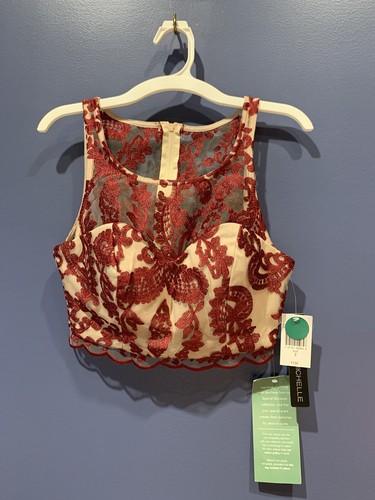 Womens Size 3 Crop Tank Halter Top, Lace, My Michelle, Rockabilly ...