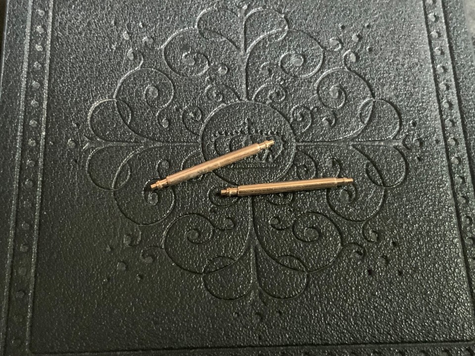 2 Authentic Rolex 18K Gold Spring Bar For Rolex 15038 1503 34MM 18K ...