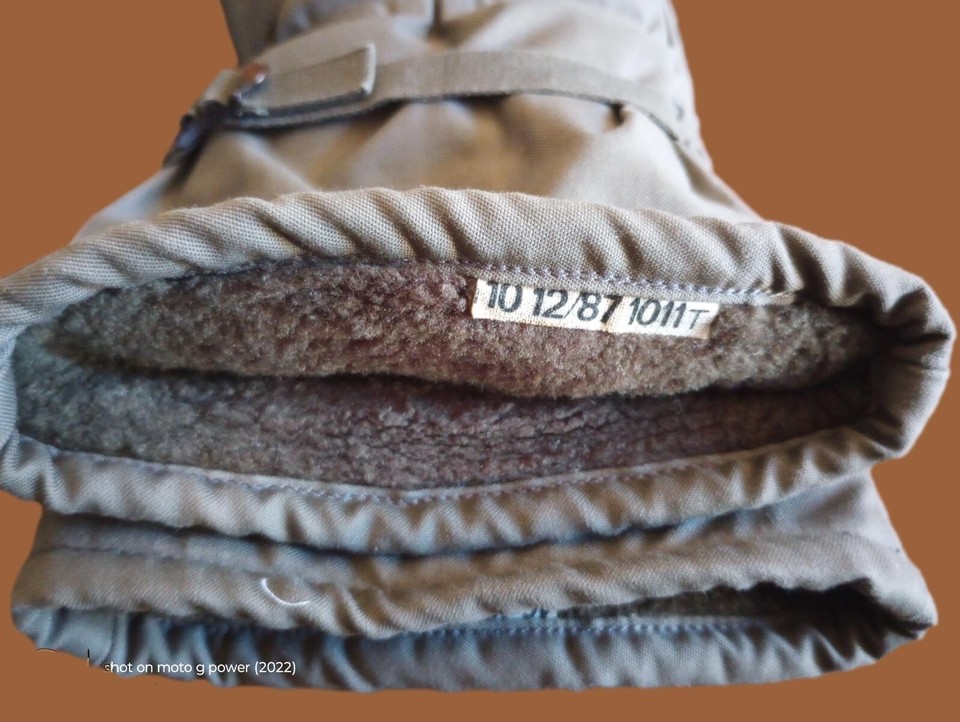 GERMAN MILITARY LINED MITTENS ARMY COLD WEATHER LEATHER PALMS SURPLUS ...