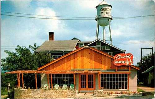 Berea Kentucky~Churchill Weavers Inc~Water Tower in Background~1960s ...