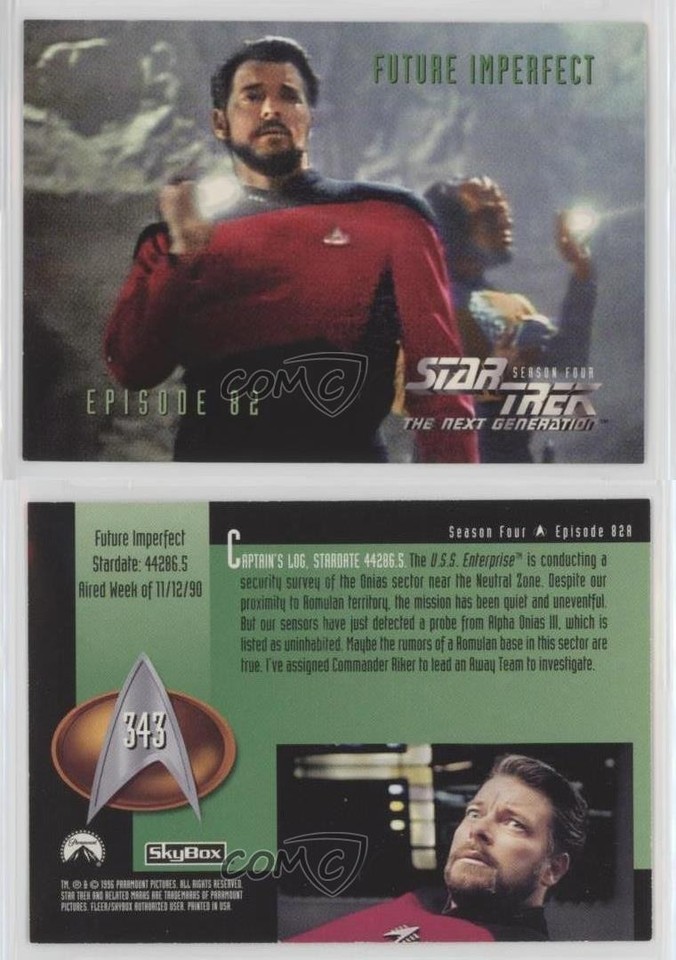 1996 SkyBox Star Trek The Next Generation Season 4 Future Imperfect ...
