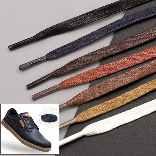 1Pair shoelaces flat round leather shoes shoe strings 80cm /100cm/120cm ...