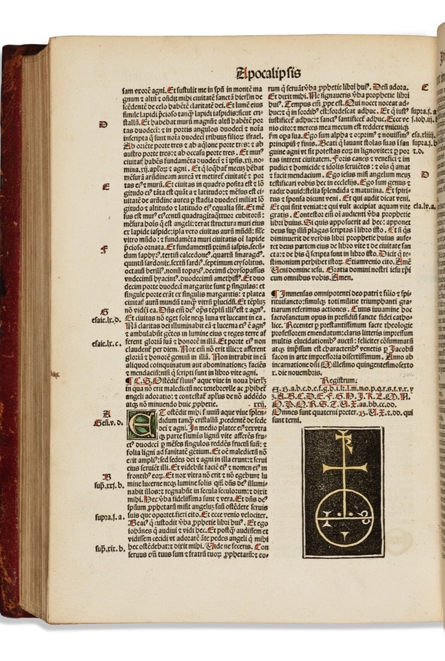1506 Royal BIBLE Incunable VULGATE Sacon FIRST ED Manuscript ...