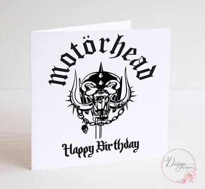 MOTORHEAD BIRTHDAY CARD Lemmy Ace Of Spades Rocker Biker Tattoo | eBay UK