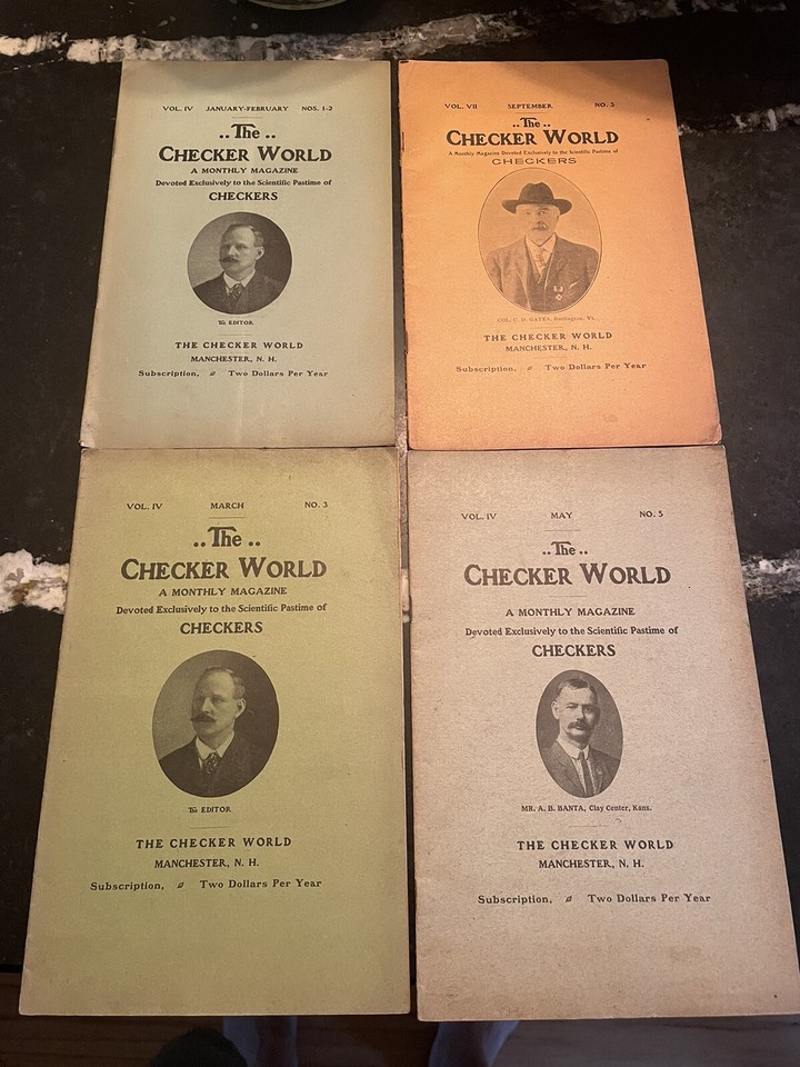 Set of 19 Volumes of Antique Checker Magazines c. 1900 - Checker World ...