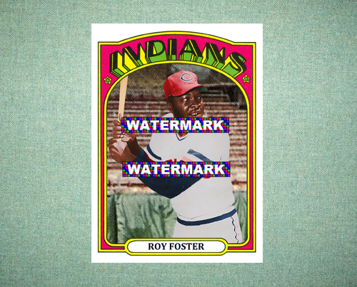 Roy Foster Cleveland Indians 1972 Style Custom Baseball Art Card | eBay