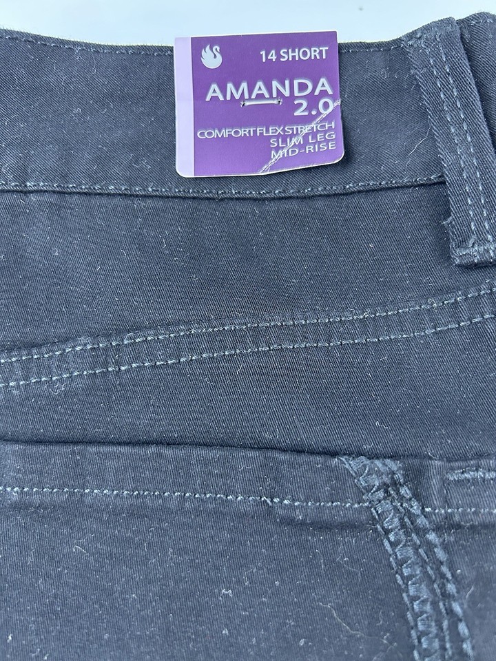 Gloria Vanderbilt Amanda 2.0 Comfort Flex Stretch Slim Leg Mid Rise 14 ...