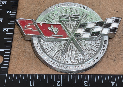 CHEVROLET CORVETTE 1978 25TH ANNIVERSARY EMBLEM 5.5" {5911) | eBay ...