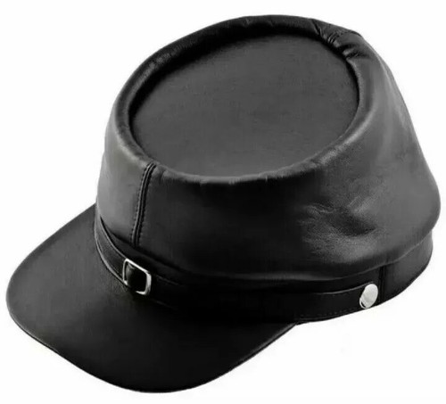Leather Kepi American Civil War Cap Replica History Confederate ...