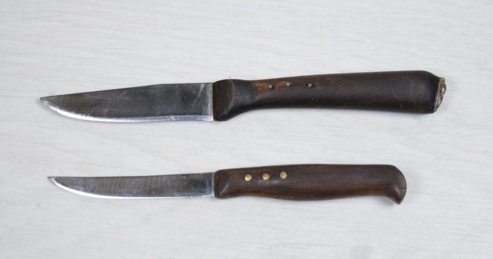 2 Vintage Custom Handmade Small Daggers Dagger Knife Wood Handle ...