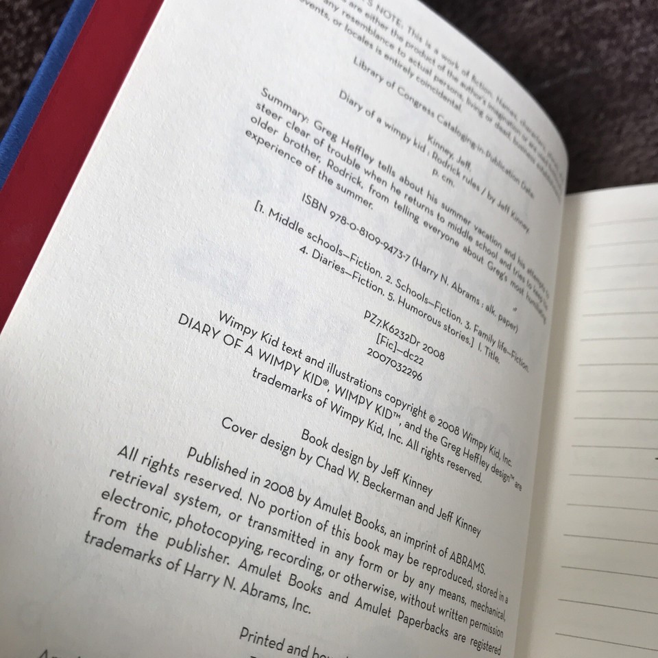 Diary of a Wimpy Kid 2 Book Lot Hardcover Rodrick Rules And The Long ...