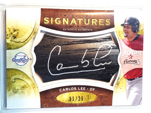 Carlos Lee 2009 Upper Deck Sweet Spot Signatures Black Bat Autograph 11 ...