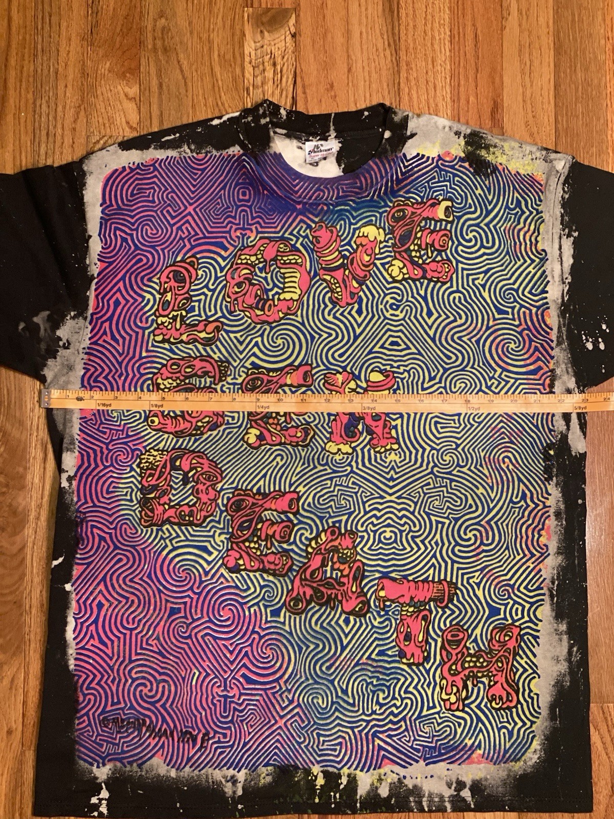 Vintage 1980s Love Sex Death LSD Mosquitohead Shirt S… - Gem