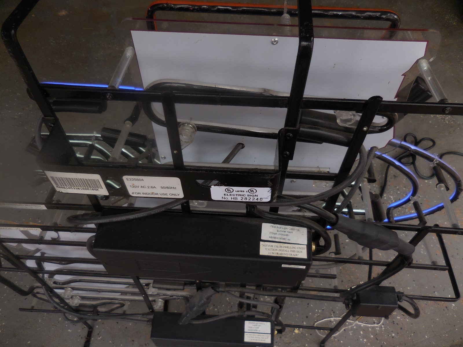 Budweiser BUD LIGHT CALIFORNIA Summer Time all the Time Neon Tube Light ...