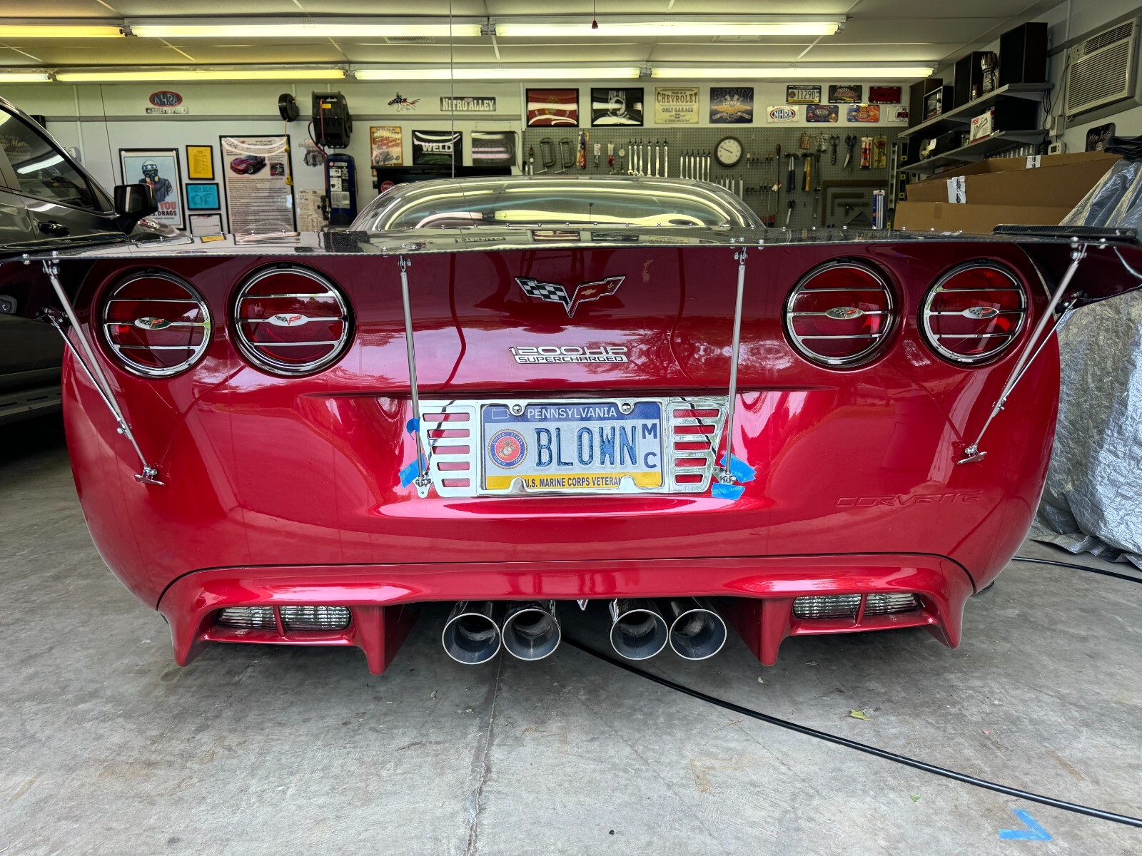 C6 Corvette Rear Diffuser/Valance 2005-2013, Painted Crystal Red ...