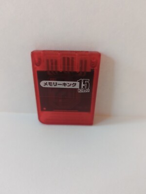 PS Memory Card Rare Red MEMORY KING 15 Block PS1/2 US Seller | eBay