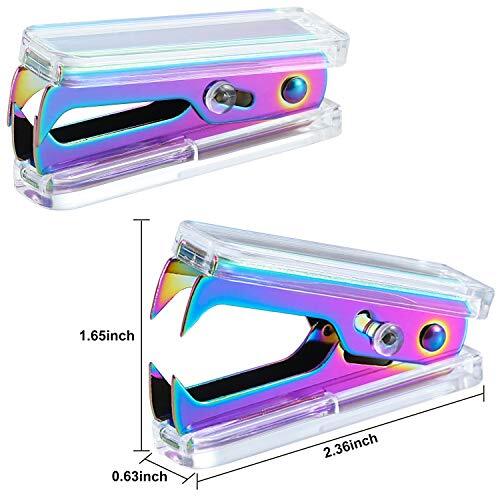 Dream Color Acrylic Stapler Set,Desk Multicolor Office Supplies kit | eBay