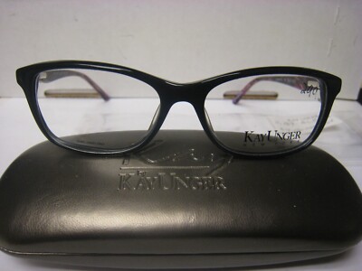 KAY UNGER EYEGLASSES FRAME K189 BRN/PUR 54-16-140-35V WITH CASE ...
