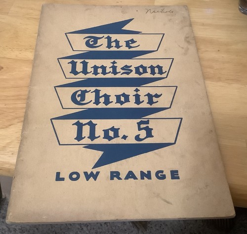 Unison Choir No. 5 Low Range 1946 | eBay