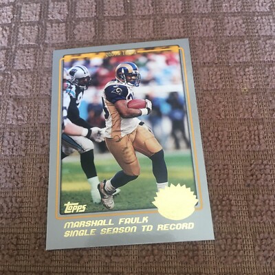 Marshall Faulk St. Louis Rams 2001 Topps #282 Season Highlights ...