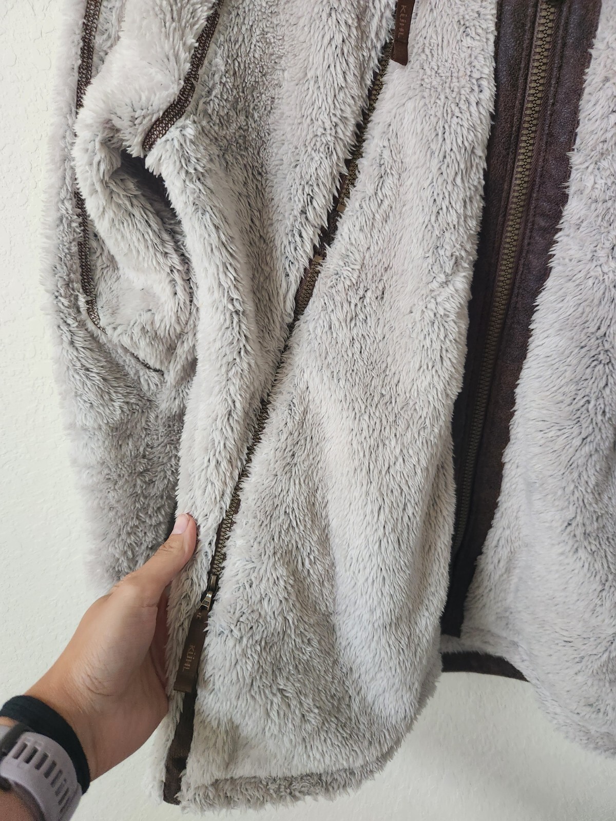 KUHL Women's Flight Jacket Fleece Stone Large MSRP $1… - Gem