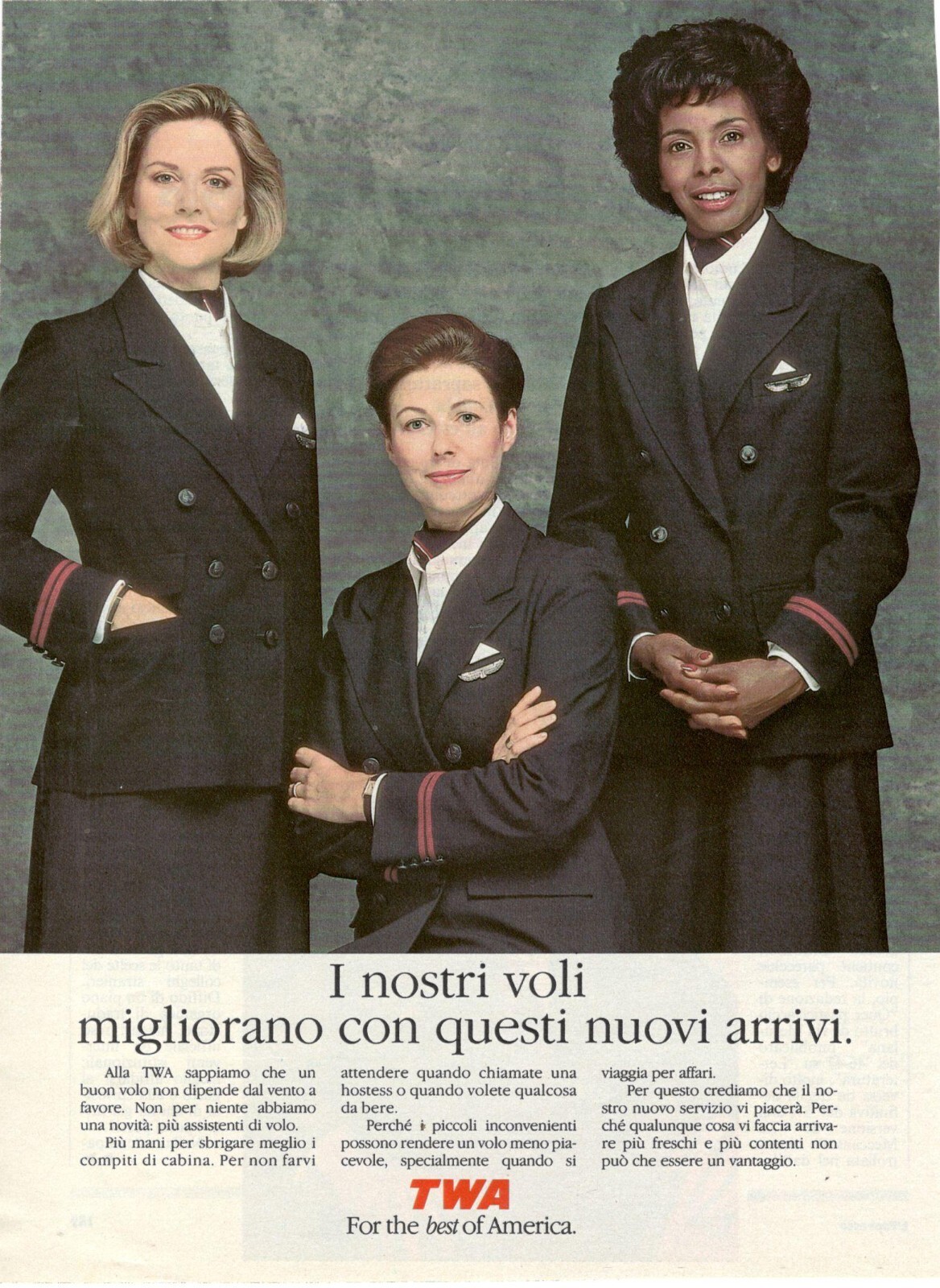 Twa Airlines Hostess Staff Uniform Advertisement 1989 Original 1 Page ...