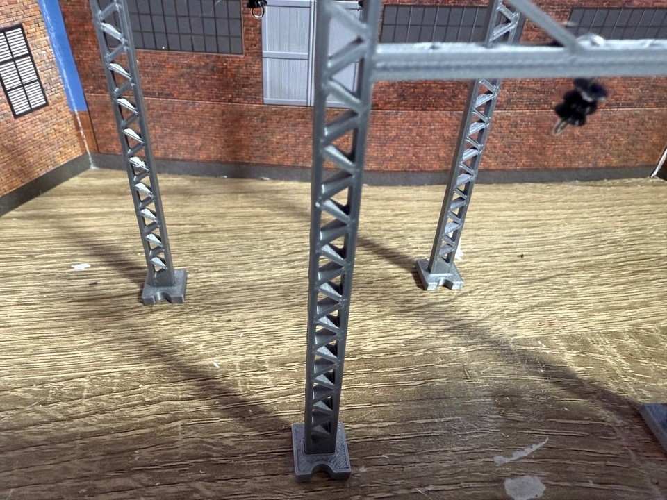 HO Scale Catenary Pole Double Overhead Power Line Holder for Model ...