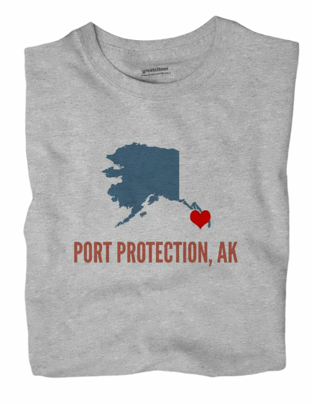Port Protection Alaska AK T-Shirt HEART | eBay