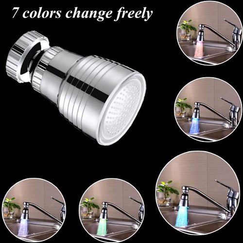 RGB Glow LED Faucet Water Tap Temperature Sensor Light Hydroelectric ...