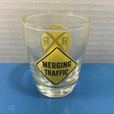 Merging Traffic Road Signs Shot Glass, COMBINED SHIPPING (SEE STORE) | eBay